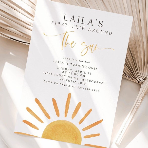 Sun Invitation - Etsy