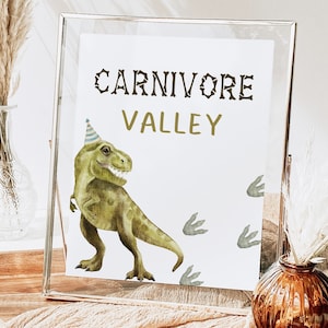 Dinosaur Party Signs Bundle, Editable Dino Birthday Signs Decor, Dino ...