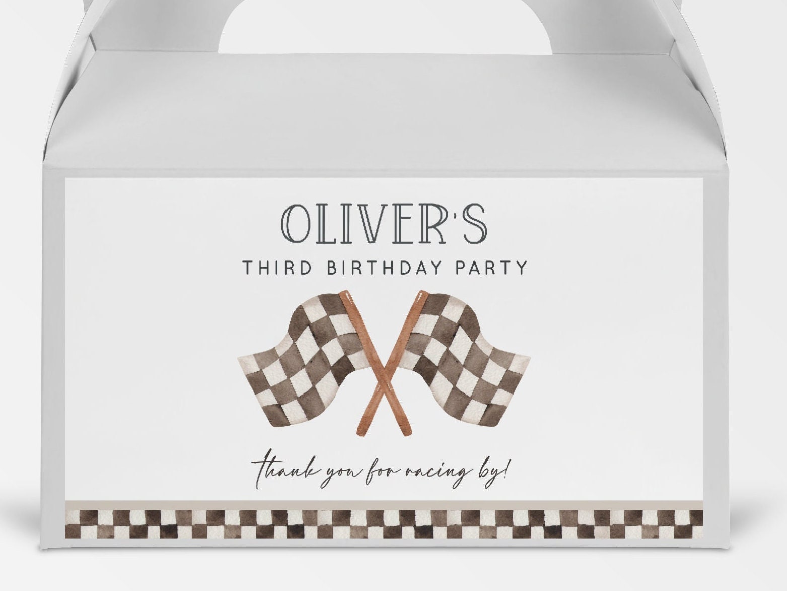 Editable Racing Gable Box Label Race Flags Gift Box Label - Etsy