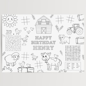 Editable Farmyard Activity & Coloring Page, Printable Kids Barn Farm ...