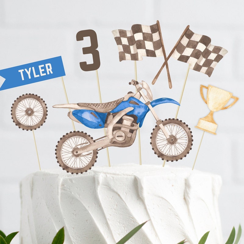 Motocross Cake Topper - Etsy Australia