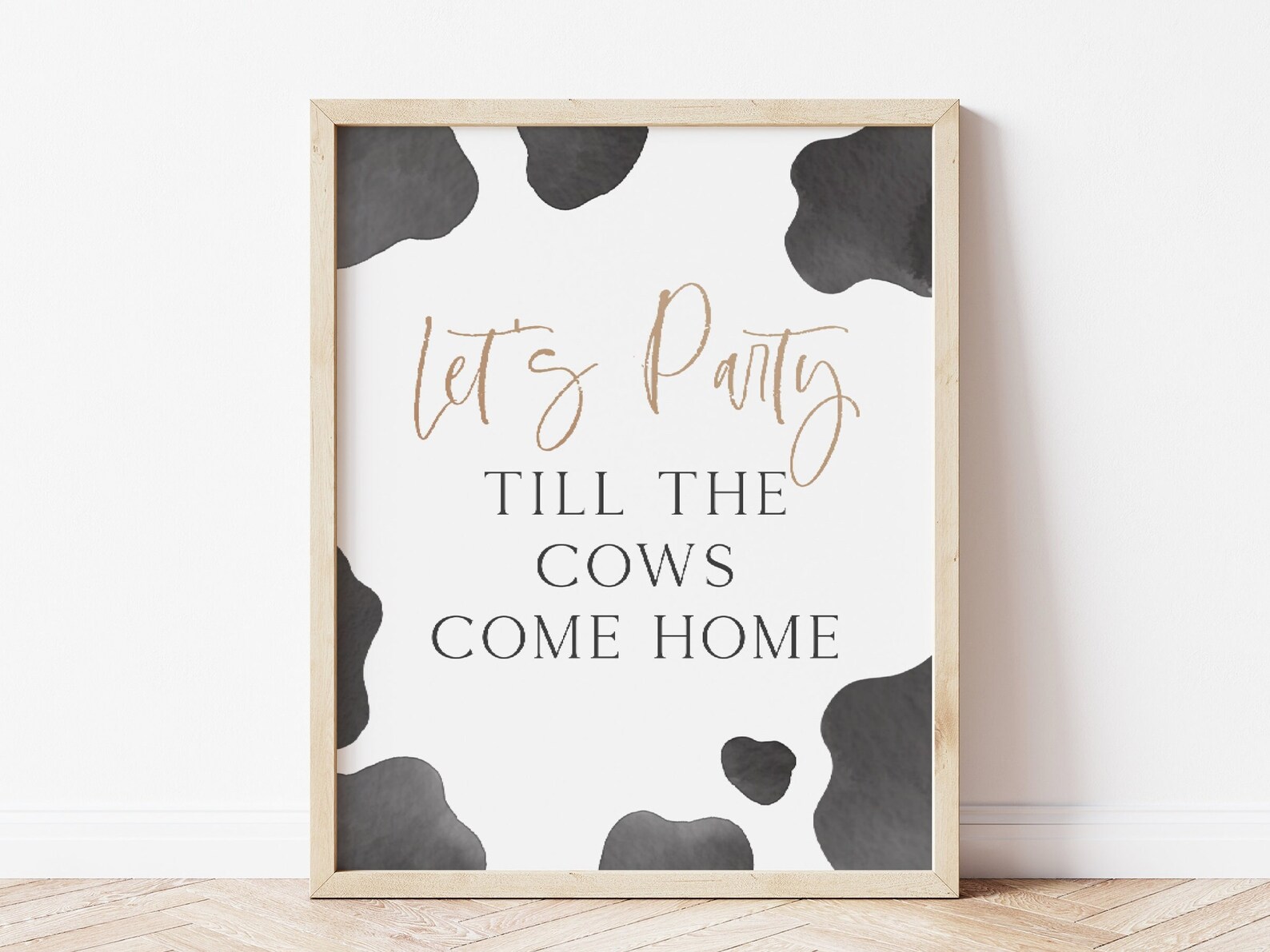 Cow Party Signs Bundle, Editable Template, Holy Cow Birthday Signs ...