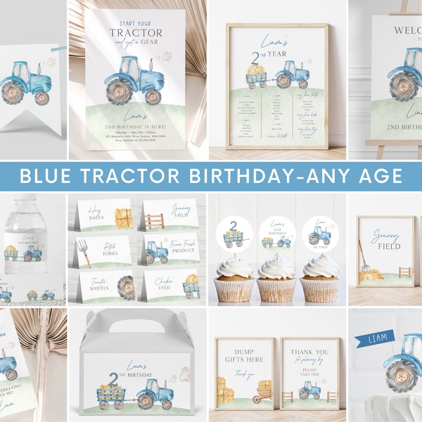 Blue Birthday Party - Etsy