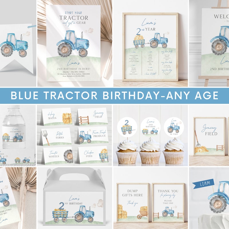 Blue Birthday Party - Etsy