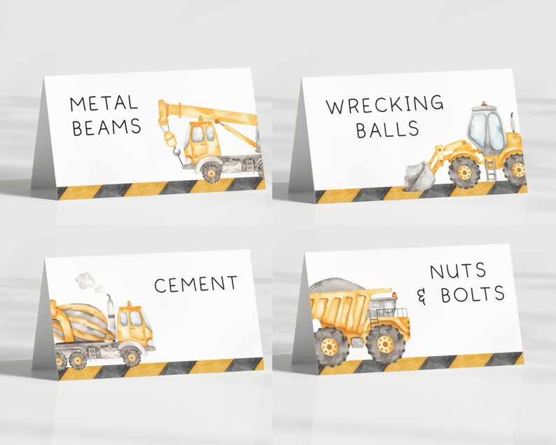 Editable Construction Welcome Sign Construction Truck Party - Etsy