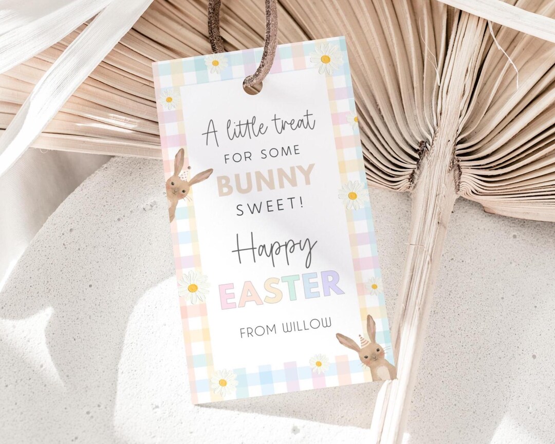 A Litte Treat for Some Bunny Sweet Tag, Editable Happy Easter Gift Tag ...