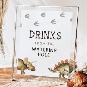 Dinosaur Party Signs Bundle, Editable Dino Birthday Signs Decor, Dino ...