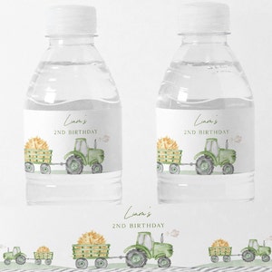 Tractor Food Tent Labels, Editable Template, Green Tractor Food Labels ...