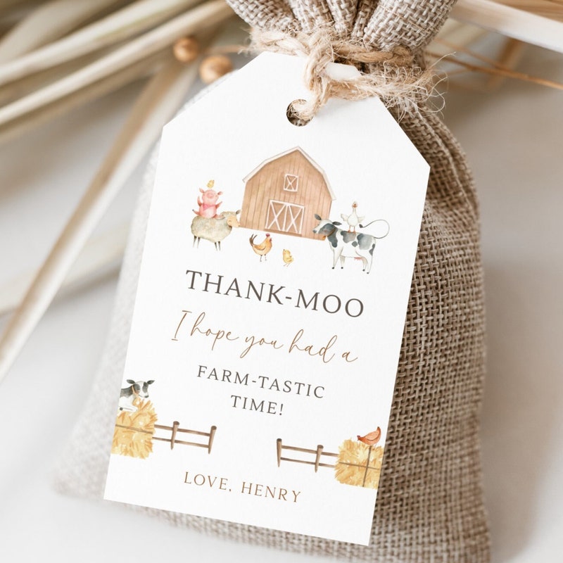 Farm Favor Tags - Etsy