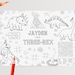 Editable Three Rex Activity & Coloring Page, Printable Kids Dinosaur ...