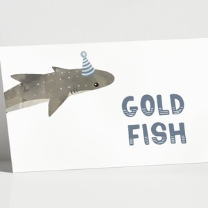 Editable Sharks Food Tents, Sharks Birthday Party Food Labels, Great ...