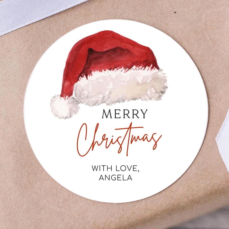 Santa Hat Stickers - Etsy