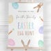Easter Egg Hunt Party Welcome Sign, Editable Pastel Easter Party ...