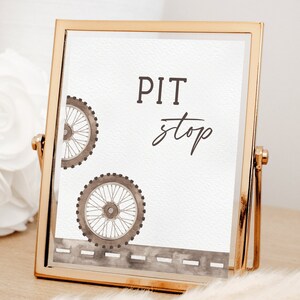 Dirt Bike Party Signs, Editable Motorbike Party Decor, Pit Stop ...