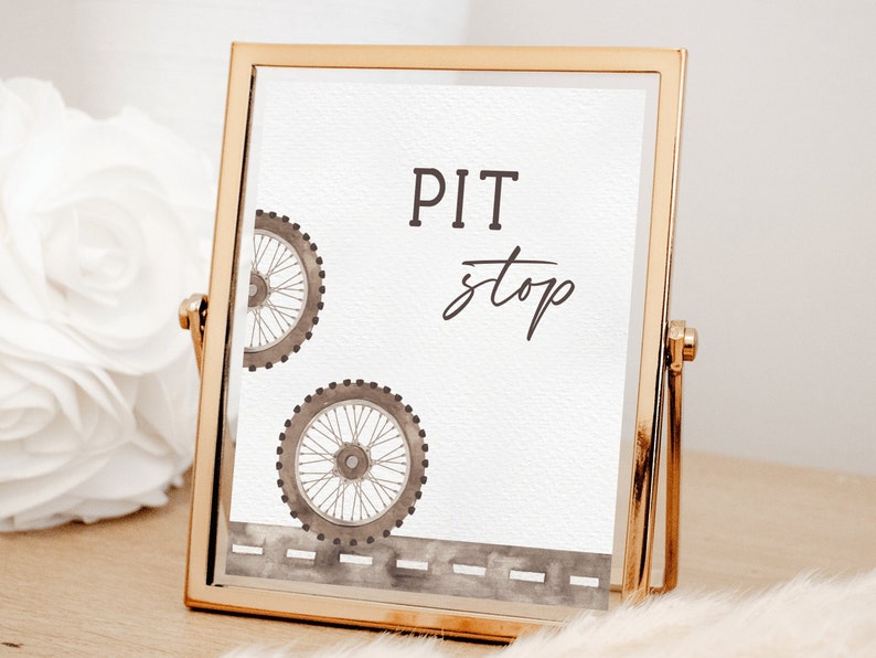 Dirt Bike Party Signs Editable Motorbike Party Decor Pit - Etsy