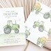 Editable Tractor Birthday Invitation Template, Any Age Green Tractor B ...
