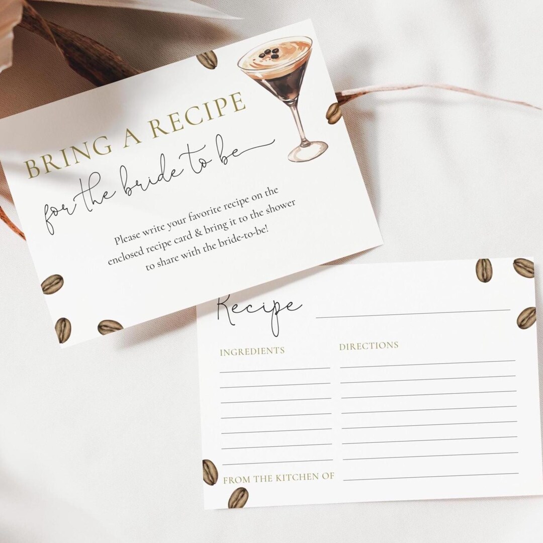 Coffee Bring A Recipe for the Bride to Be Card, Love is Brewing Bridal ...