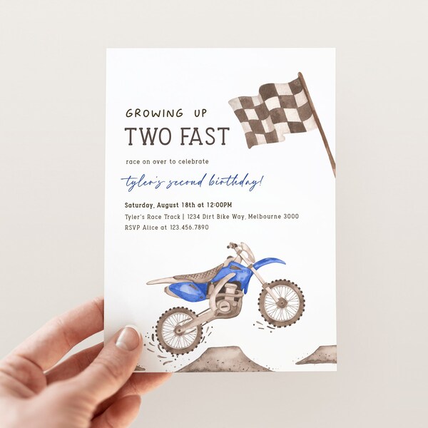 Growing up 2 Fast Invitations - Etsy