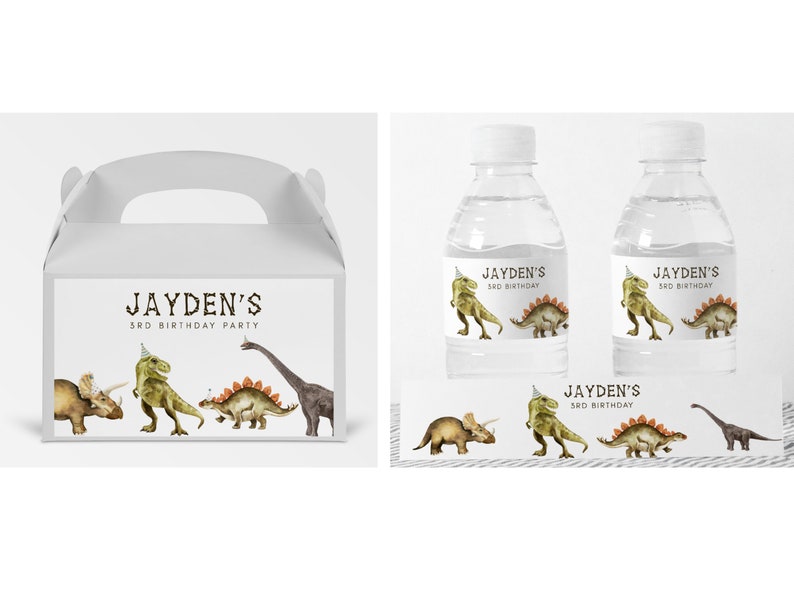 Editable Dinosaur Birthday Invitation Bundle, T-rex Birthday Party ...