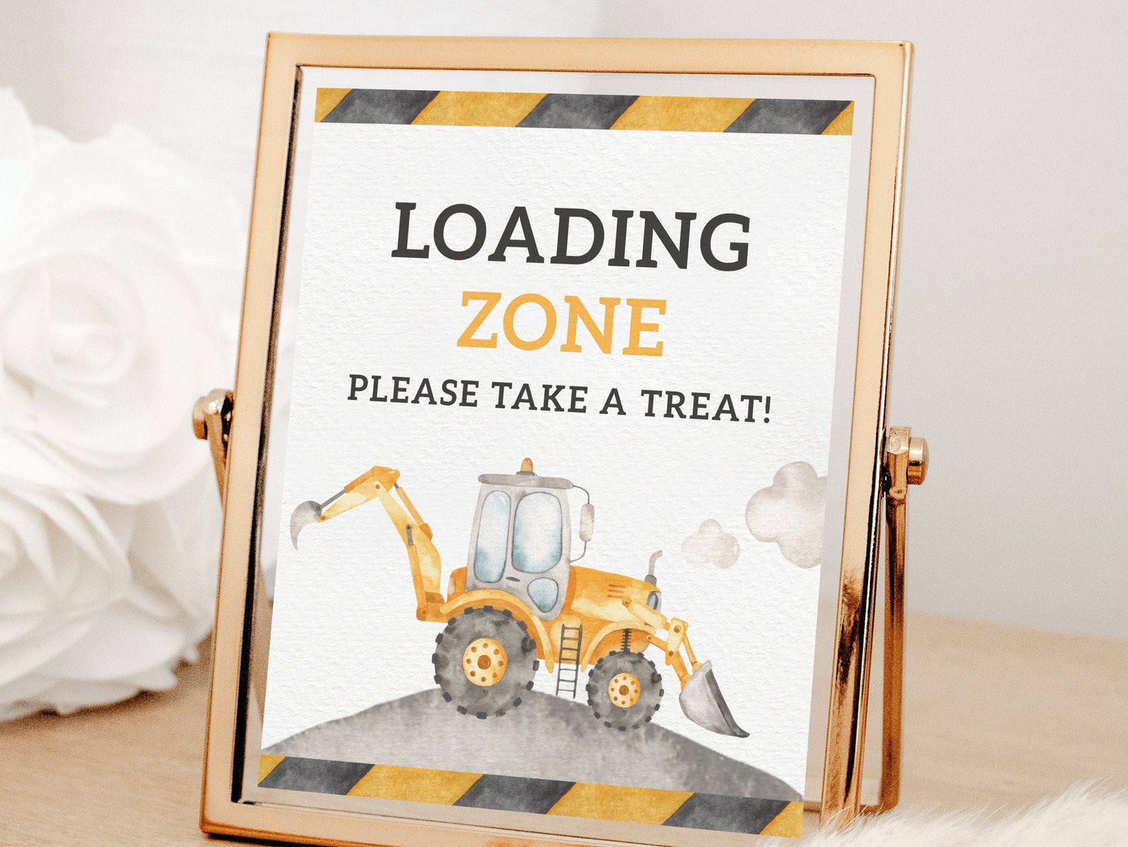 Editable Construction Party Signs Bundle, Construction Trucks Birthday ...