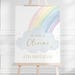 Pastel Rainbow Birthday Welcome Sign, Editable Girl Rainbow B'day Party ...