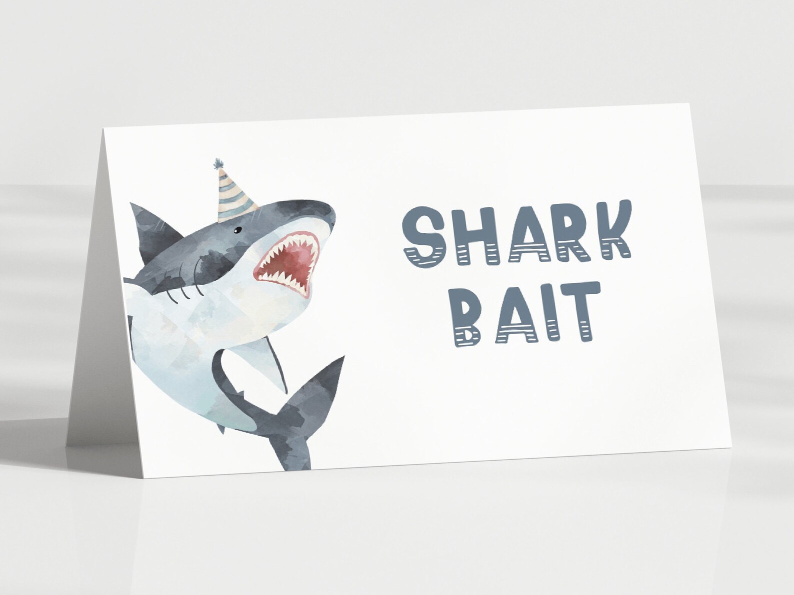 Editable Sharks Food Tents, Sharks Birthday Party Food Labels, Great ...