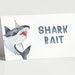 Editable Sharks Food Tents, Sharks Birthday Party Food Labels, Great ...