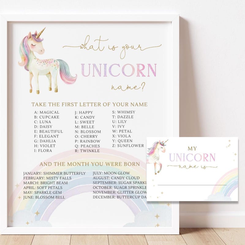 Unicorn Name Sign - Etsy