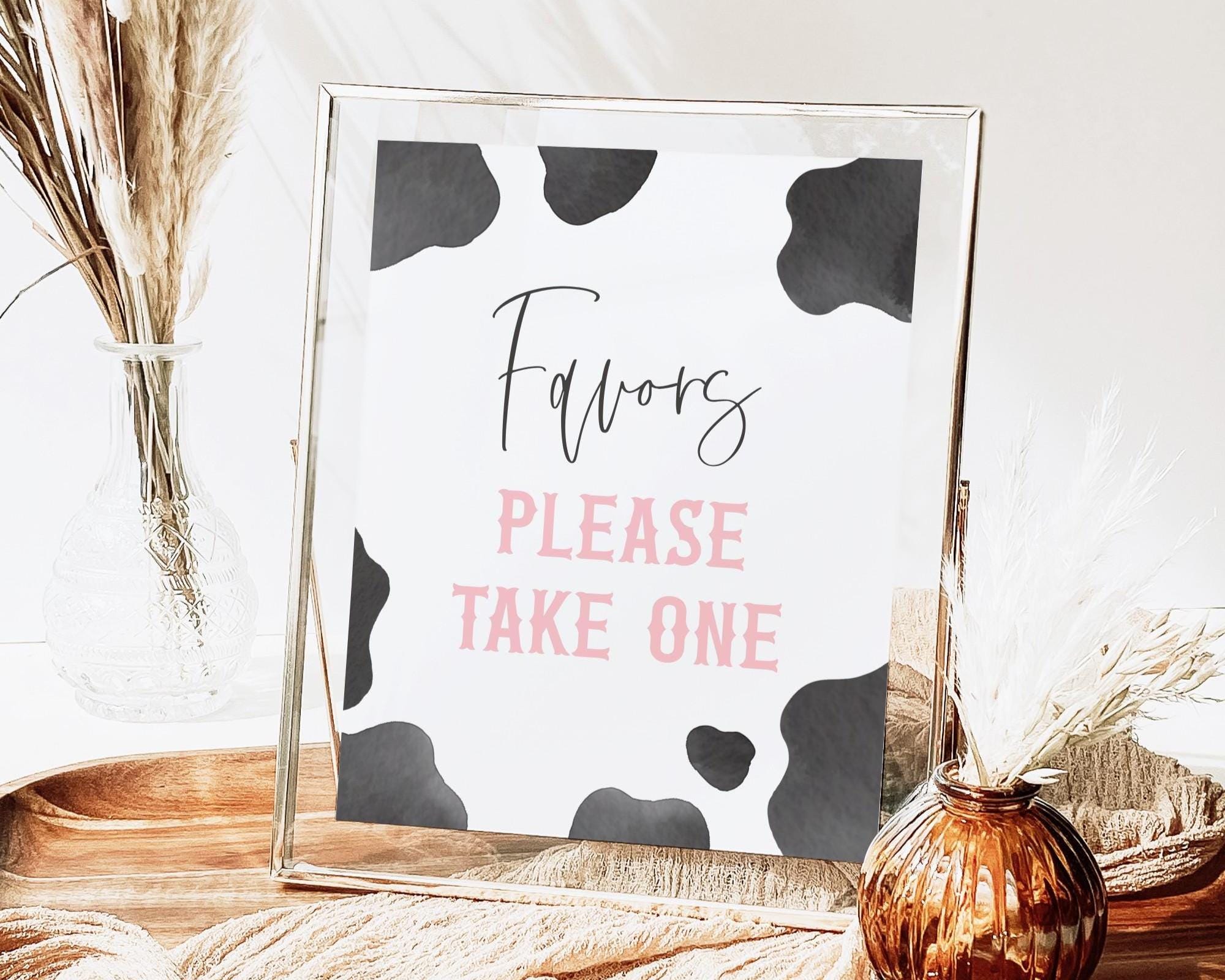 Cow Party Signs Bundle, Editable Template, Holy Cow Birthday Party ...