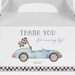 Editable Racing Birthday Gable Box Label, Thanks for Racing By, Vintage ...