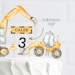 Editable Construction Cake Toppers, Printable Excavator Truck Cake ...