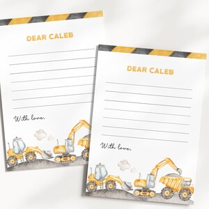 Construction Birthday Time Capsule, Editable Template, Construction ...
