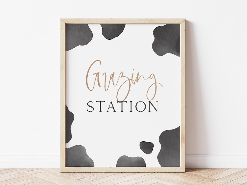 Cow Party Signs Bundle, Editable Template, Holy Cow Birthday Signs ...