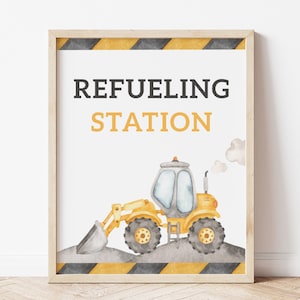 Construction Refueling Station Sign, Editable Template, Construction ...