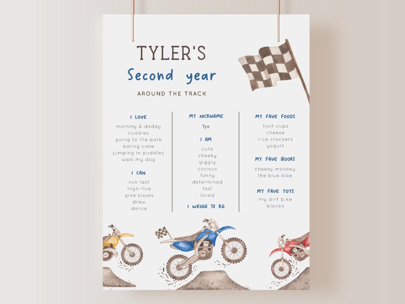 Editable Dirt Bike Thank You Tag Motocross Racing Gift Tag - Etsy