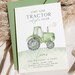 Editable Tractor Birthday Invitation Template, Any Age Green Tractor B ...