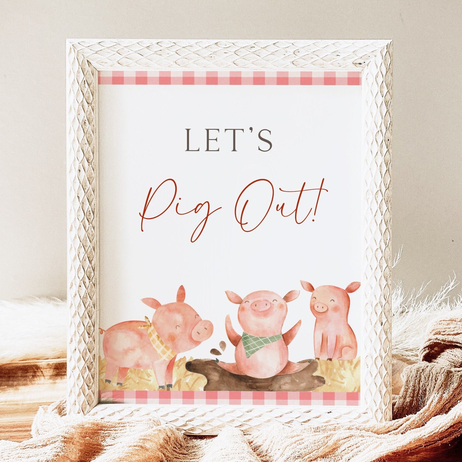 Editable Farm Birthday Party Signs Bundle, Red Barn & Farm Animals B ...