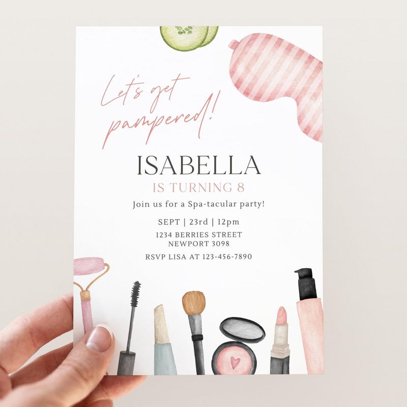 Spa Party Invitation - Etsy