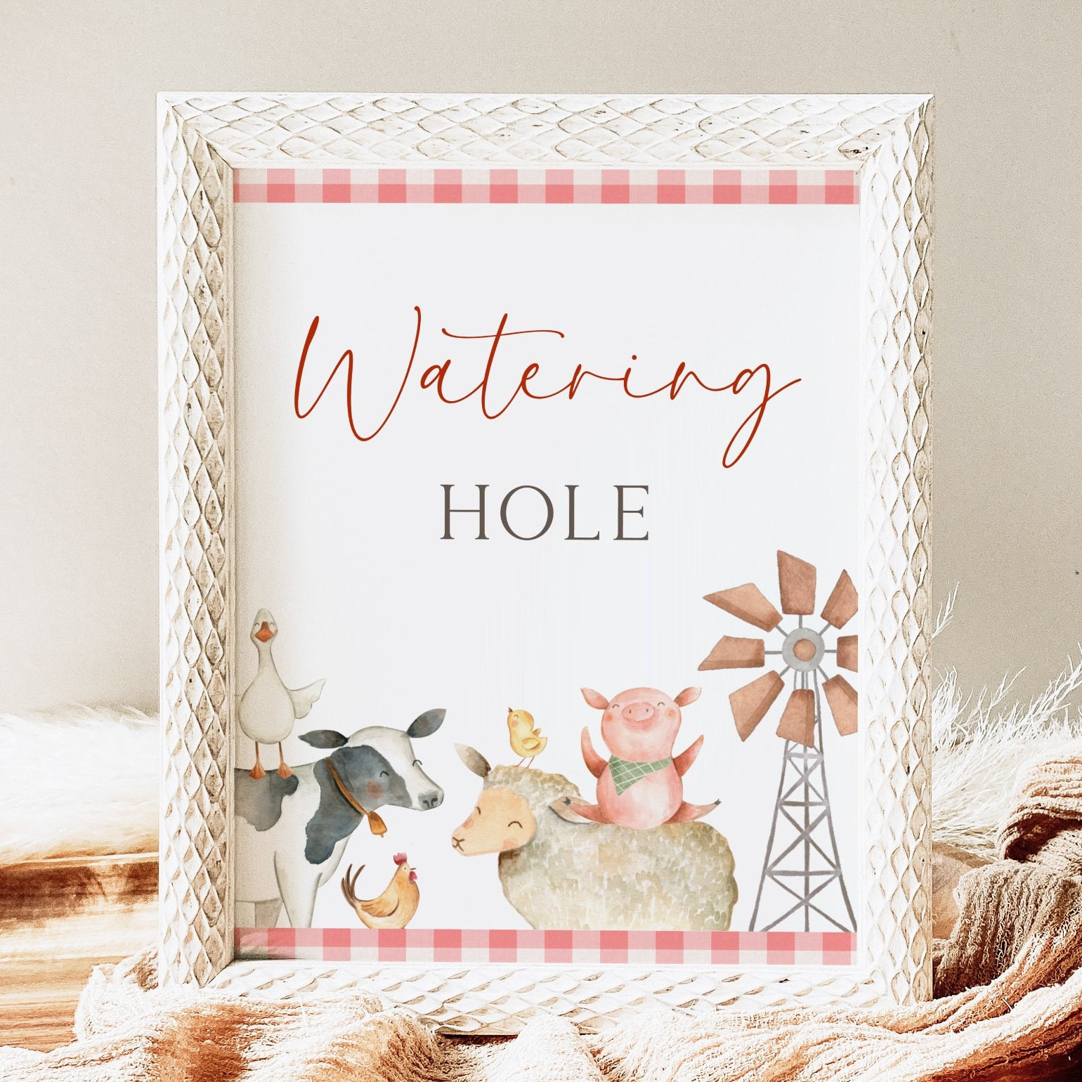 Editable Farm Birthday Party Signs Bundle, Red Barn & Farm Animals B ...