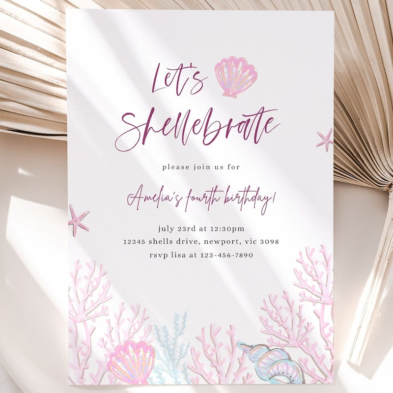 Shell Invitations - Etsy