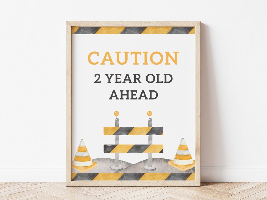 Editable Construction Party Sign, Any Age Construction Truck Birthday ...