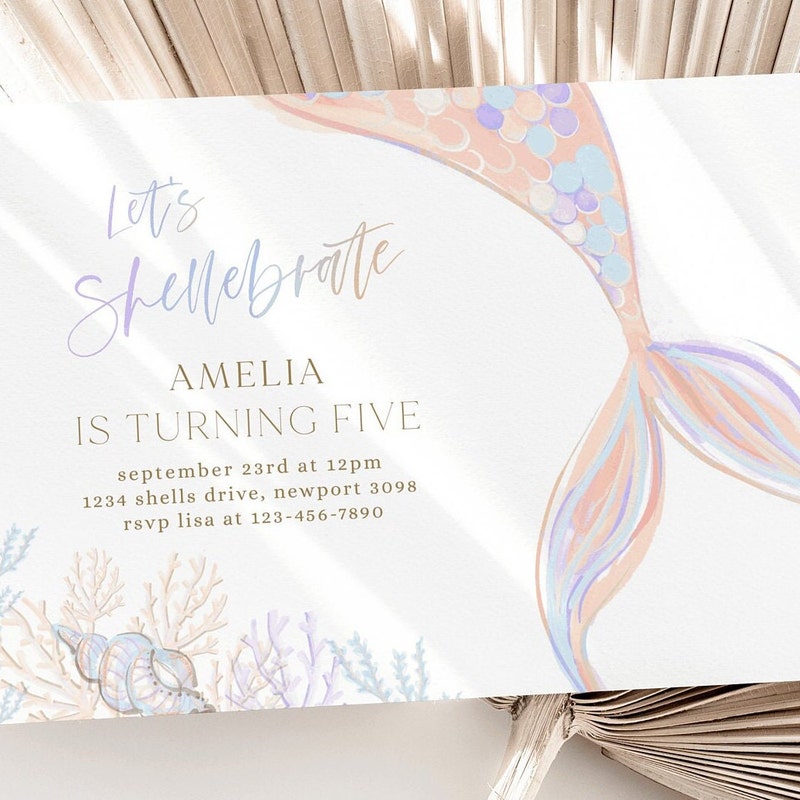 Mermaid Invite - Etsy