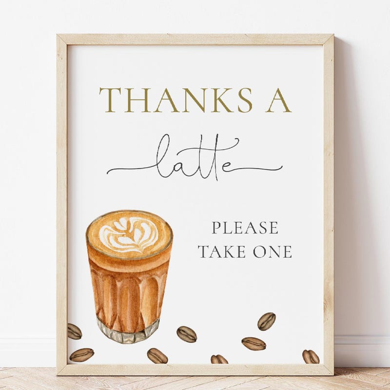 Thanks a Latte - Etsy