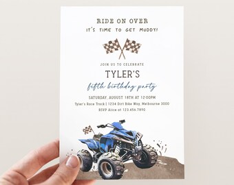 4 Wheeler Invitation 4 Wheeler Birthday Party Invitations - Etsy