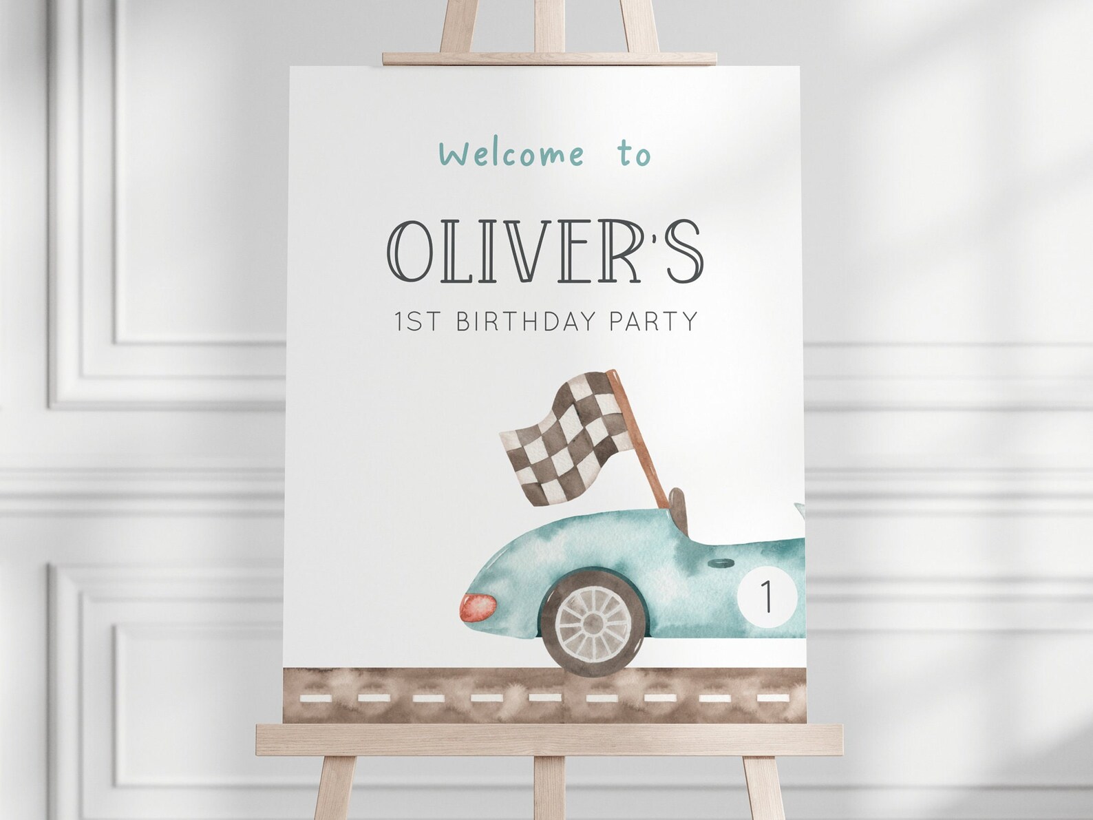 Race Car 1st Birthday Invitation Bundle Editable Racing First - Etsy