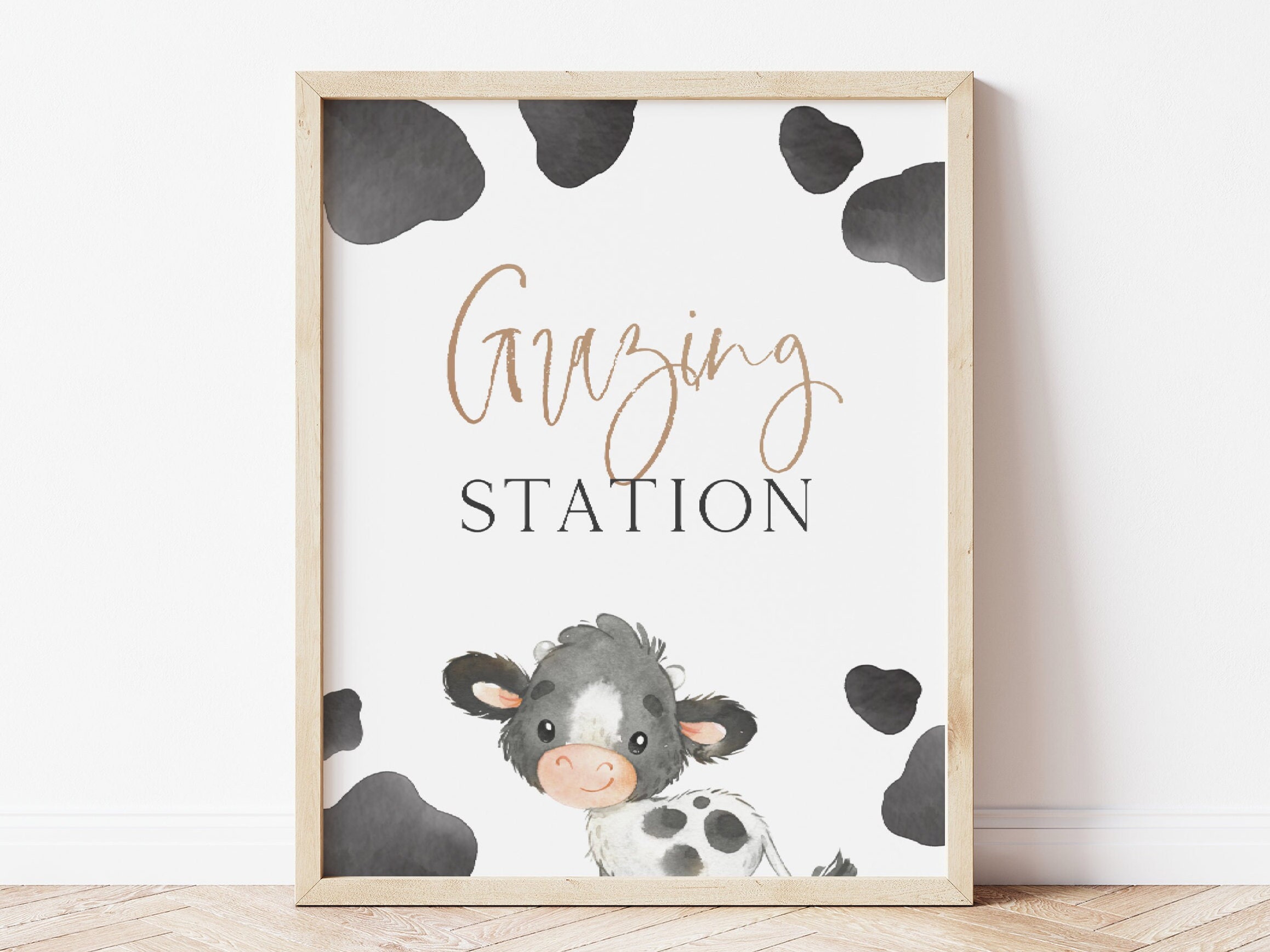 Editable Cow Party Sign Water Hole Cow Party Decor Holy Cow - Etsy