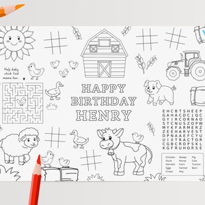 Editable Farmyard Activity & Coloring Page, Printable Kids Barn Farm ...