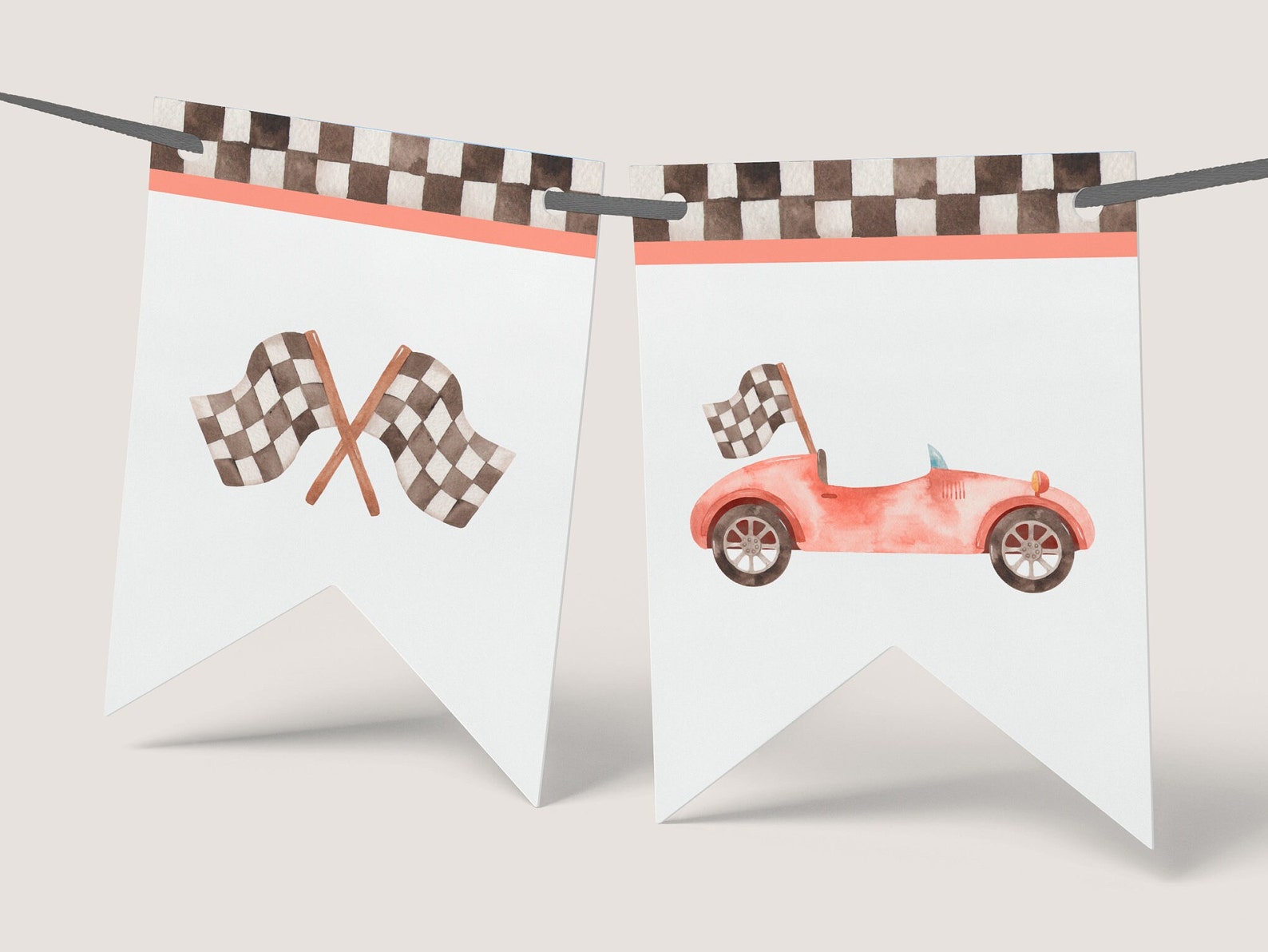 Editable TWO Fast Wall Banner Race Car Birthday Banner Red - Etsy