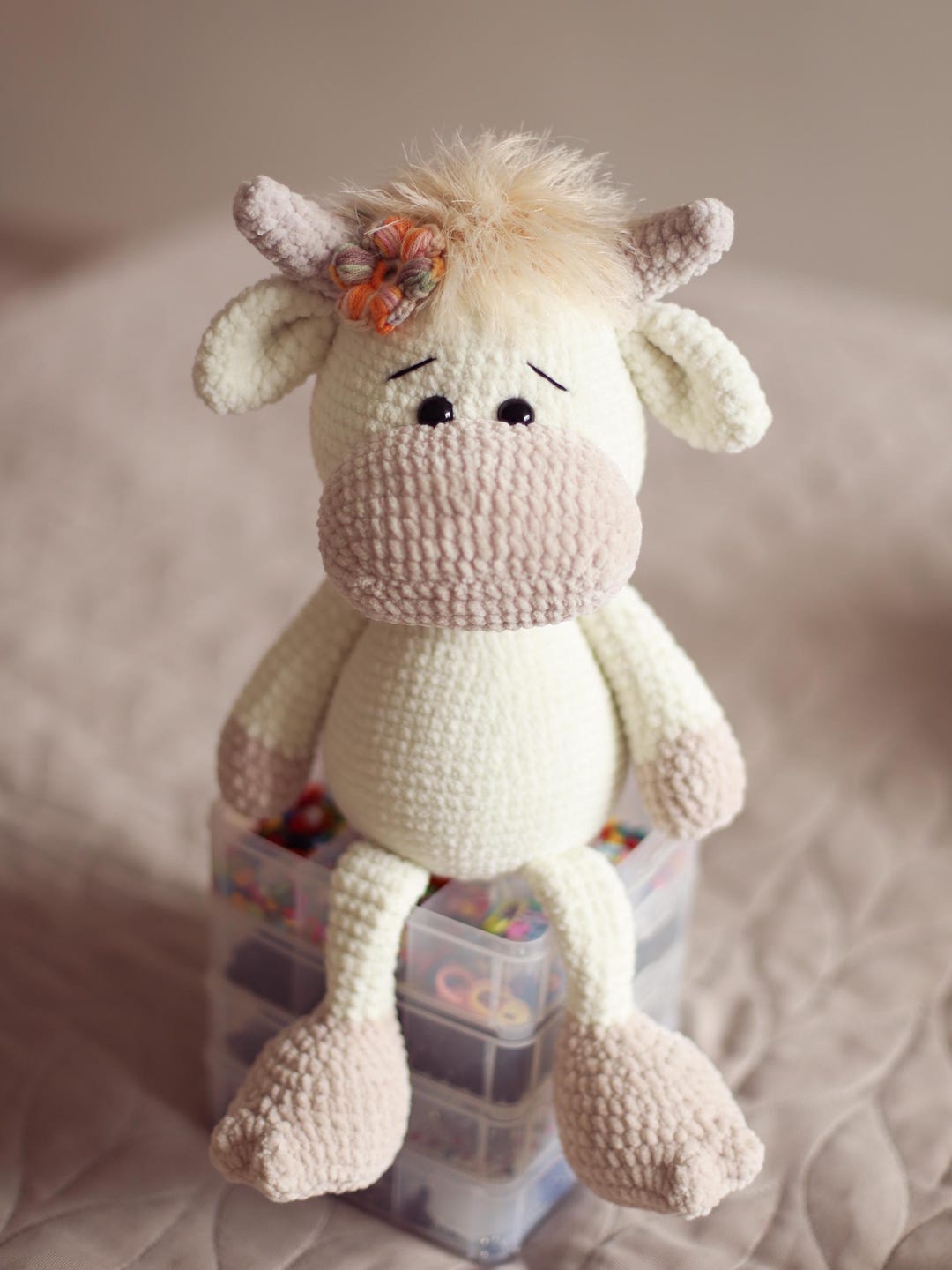Crochet Cow Pattern. Stuffed Cow Amigurumi Pattern. Crochet Plush ...