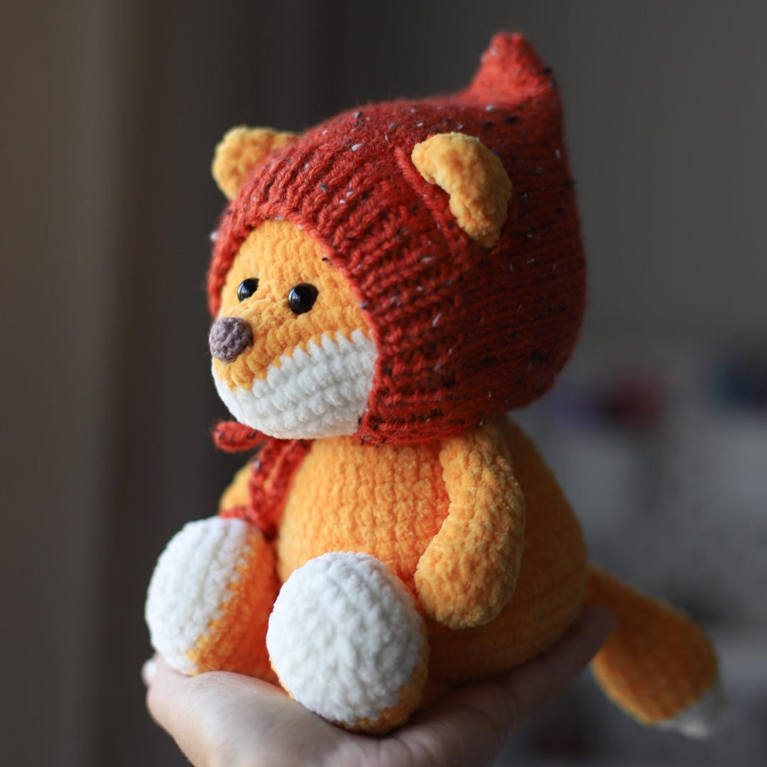 Crochet Fox Plush Pattern, Amigurumi Fox Pattern, Crochet Animals ...